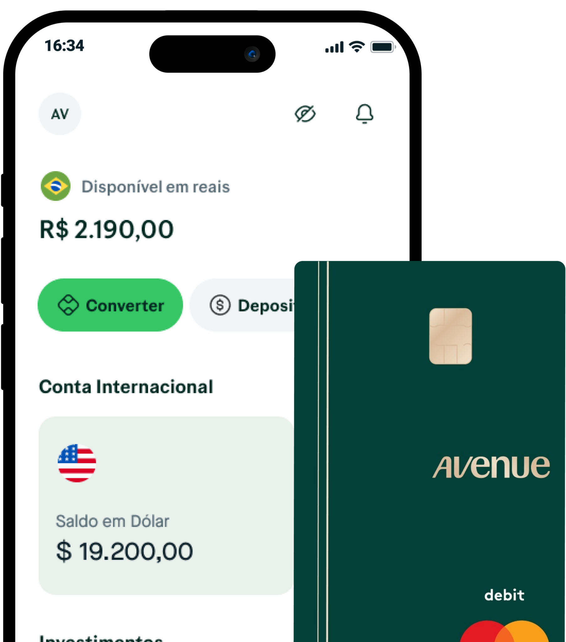 Avenue chegou a hora de fazer sua vida evoluir, em dólar.